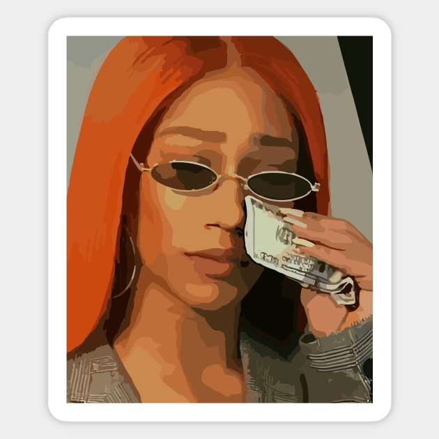 Wiping My Tears With Money Meme Memes Sticker Teepublic